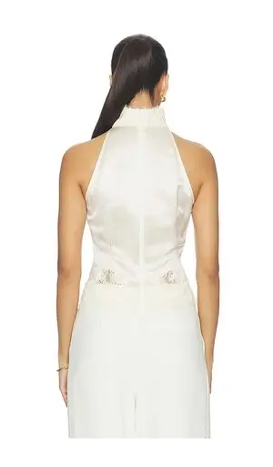 SAU LEE Elva Satin Top In . Also