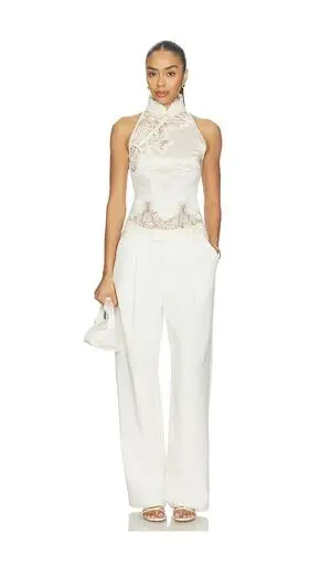 SAU LEE Elva Satin Top In . Also