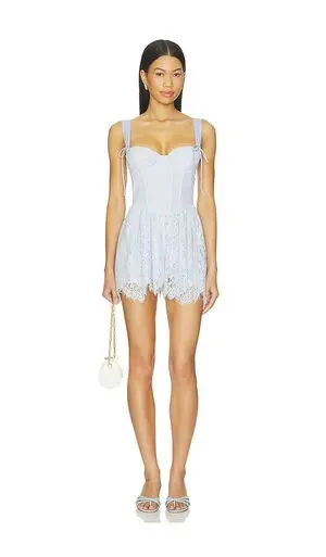 Majorelle Lace Romper - Blue