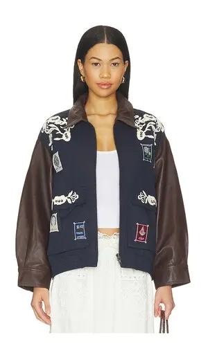 Sea Georgie Sportswear Embroided Jacket In . Also - Navy