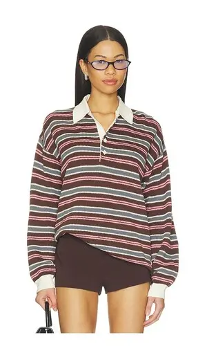 The Upside Wonder Knit Polo Top In . Also