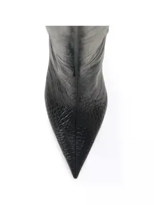 Paris Texas Vera Crocodile-effect Leather Boots