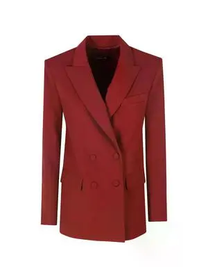 Federica Tosi Double-breasted Peak-lapel Blazer - Red