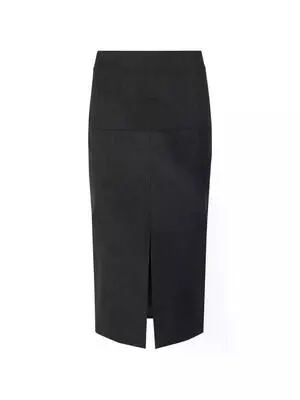 Federica Tosi Front-slit Pencil Midi Skirt - Grey