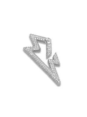 JAREDJAMIN Lightning Bolt Pavé Clicker Clasp - Silver