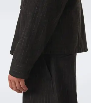 Studio Nicholson Kelver Striped Cotton And Wool-blend Jacket