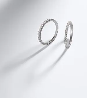 SUZANNE KALAN Midi 18kt White Gold Tech Ring Jackets With Diamonds