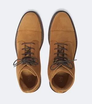 Brunello Cucinelli Suede Lace-up Boots