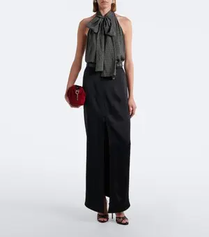 CHRISTIAN LOUBOUTIN Eva Mini Suede Crossbody Bag