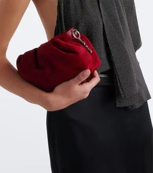 CHRISTIAN LOUBOUTIN Eva Mini Suede Crossbody Bag