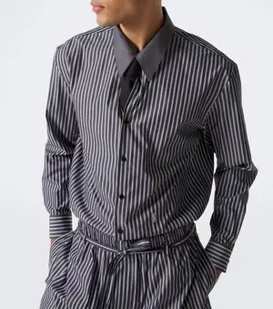 Saint Laurent Striped Cotton Poplin Shirt
