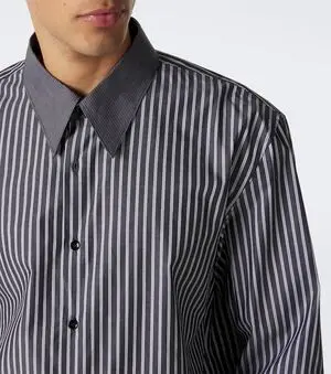 Saint Laurent Striped Cotton Poplin Shirt