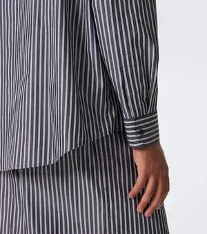 Saint Laurent Striped Cotton Poplin Shirt