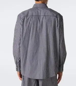 Saint Laurent Striped Cotton Poplin Shirt