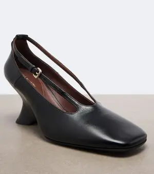 Dries Van Noten Leather Buckled Pumps