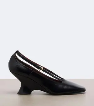 Dries Van Noten Leather Buckled Pumps