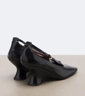 Dries Van Noten Leather Buckled Pumps