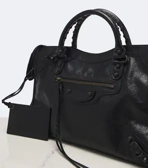 Balenciaga Le City Medium Leather Top-handle Bag