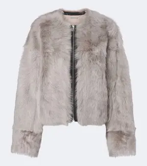 Nour Hammour Dianne Shearling Jacket - Grey