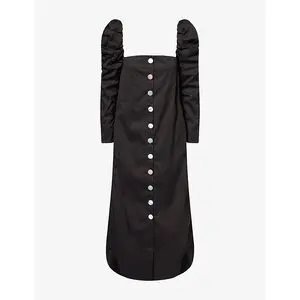 REEM ALKANHAL Sharifa Button-up Midi Dress - Black