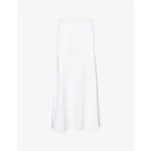 YASMINA Q Salma Floral-print Knitted Midi Skirt - White
