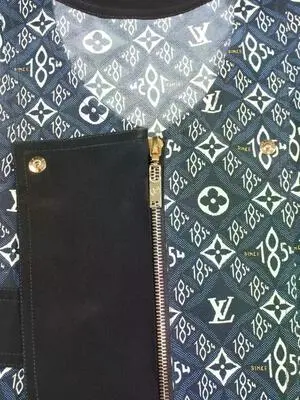 LOUIS VUITTON Monogram Print Sleeveless Midi Dress