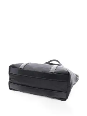 Prada Saffiano Leather Trimmed Tote Bag