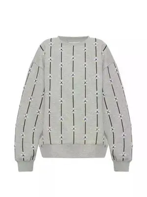 Munthe Floral Embellished Crew Neck Sweatshirt