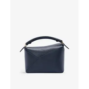 Loewe Puzzle Edge Mini Leather Cross-body Bag - Deep Navy