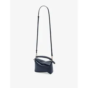 Loewe Puzzle Edge Mini Leather Cross-body Bag - Deep Navy