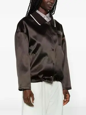 Sandro Satin-finish Contrast-trim Jacket