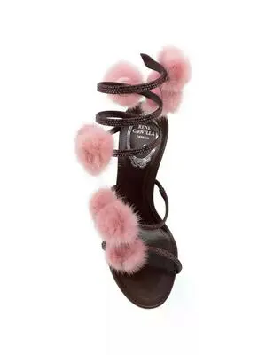 Rene Caovilla Rosalia Embellished Stiletto Sandals - Purple