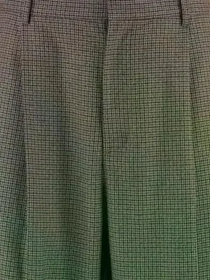 DARKPARK Houndstooth-pattern Pleated Trousers