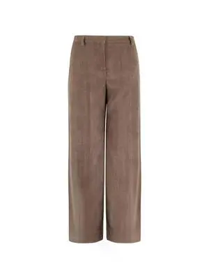 F.IT Corduroy Wide-leg Trousers - Brown