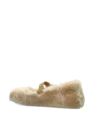 BIRKENSTOCK Santa Clarita Shearling Finish Ballet Flats - Neutrals