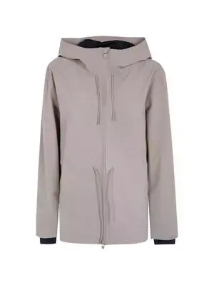 Rains Drawstring Hooded Coat - Neutrals
