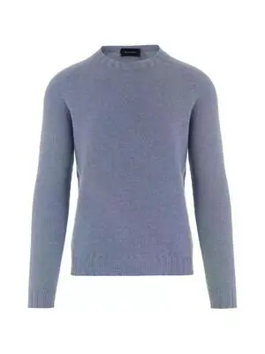 Tagliatore Crew-neck Raglan-sleeve Sweater - Blue