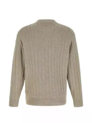 BOSS Jacquard-knit Crew Neck Sweater - Neutrals