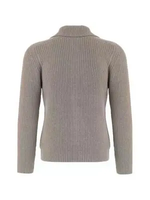 Tagliatore Ribbed-knit Zip-up Sweater