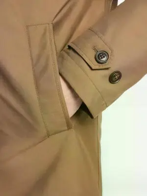 FAY Morning Button-fastening Layered-neck Coat - Brown