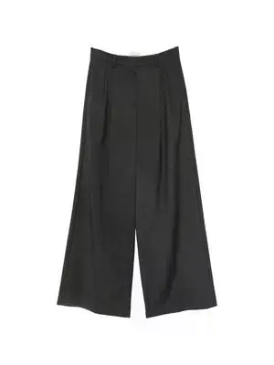 Max Mara Pleated Wide-leg Trousers - Grey