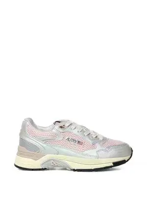 AUTRY Autry Hyperway Sneakers In Powder And Feather Grey Synthetic Leather And Mesh Silver