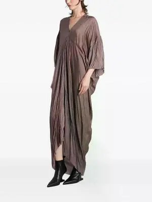 Rick Owens Tommy Gathered Draped Maxi Dress