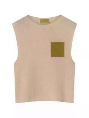Momoni Sleeveless Chest Pocket Top
