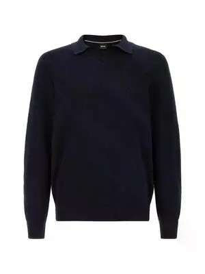 BOSS H-lomarino Textured-knit Polo Shirt