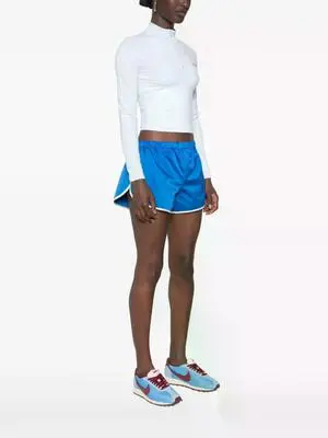 SPORTY & RICH Logo-print Quarter-zip Top