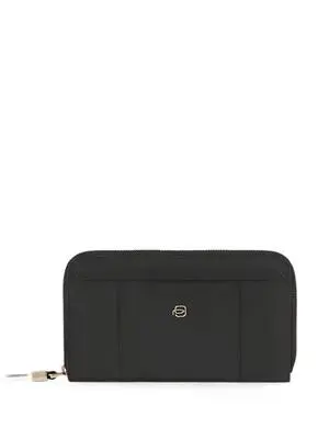 PIQUADRO Zip Around Leather Wallet