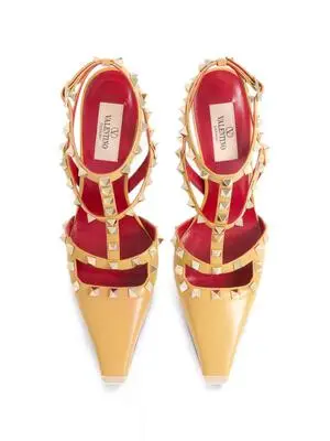 Valentino Garavani Rockstud Kidskin Pumps 100mm - Yellow