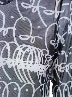 MARIA CALDERARA Graphic-print Mesh T-shirt