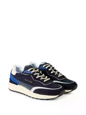 Paul Smith Navy Leather Aston Trainers - Blue